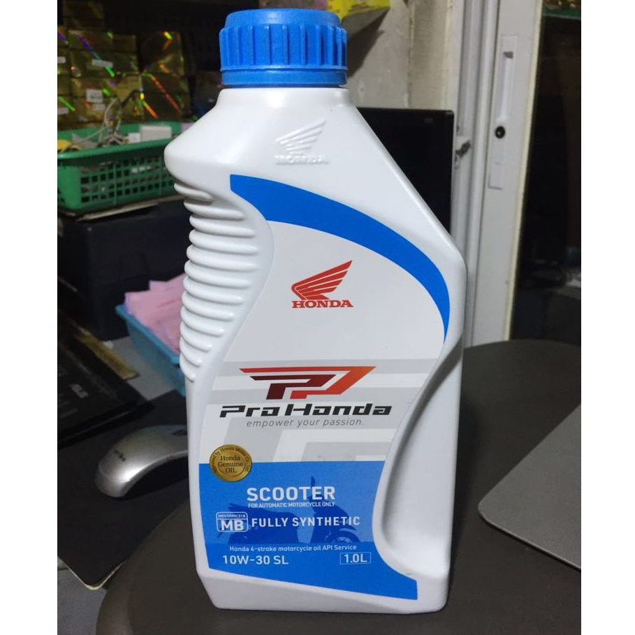 Honda Genuine Oil 4T SL 10W30 MB Fully Synthetic (Blue - Scooter) 1l ...