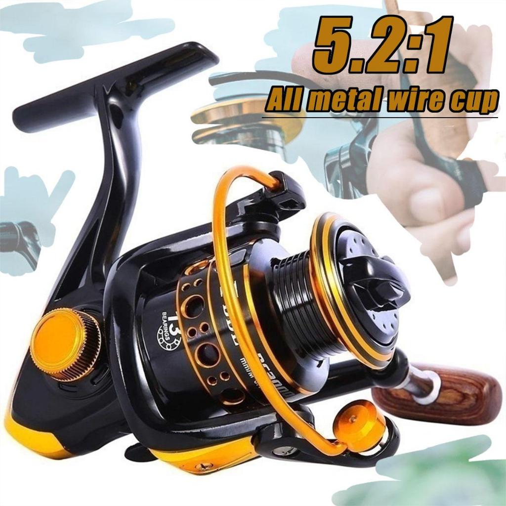 【COD】Fishing Reel 5.2:1 Full Metal Spinning Reel High Speed fishing ...