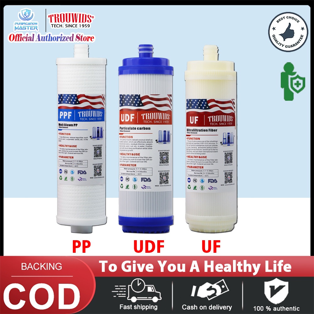 Universal 3PCS Filter Cartridge Set 10 Inch Water Filter Replacement PP ...