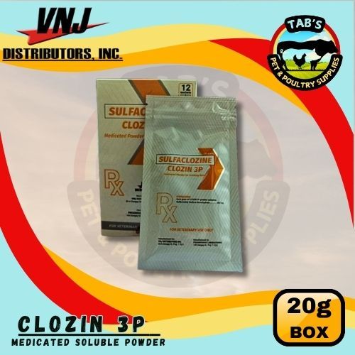 VNJ - CLOZIN 3P SULFACLOZINE 20grams X 12 SACHET (BOX) | Shopee Philippines