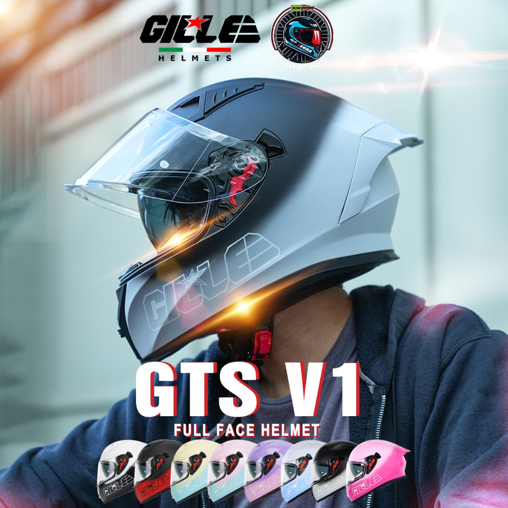GILLE 135 GTS V1 Two Tone Design Motorcycle Helmet Full Face Dual Visor ...