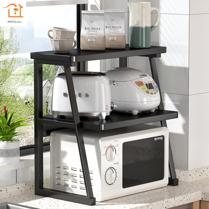 3 Layer kitchen Organizer Storage Rack Microwave Rack Save Space Multi ...