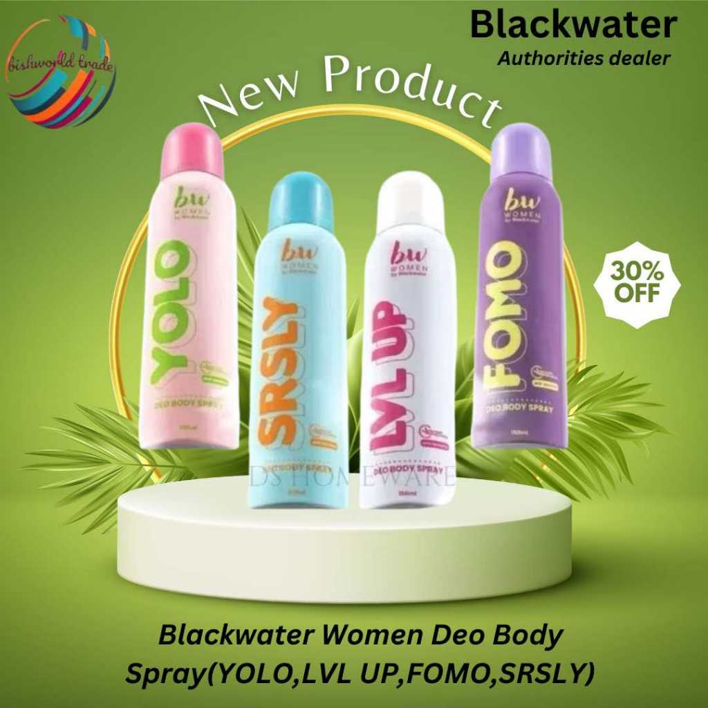 Blackwater Women Deo Body Spray(YOLO,LVL UP,FOMO,SRSLY) | Shopee ...