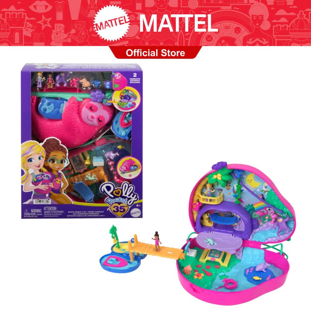 Polly Pocket Core Large Wearable (Pet Vet Themed) - Sloth Pet Compact ...