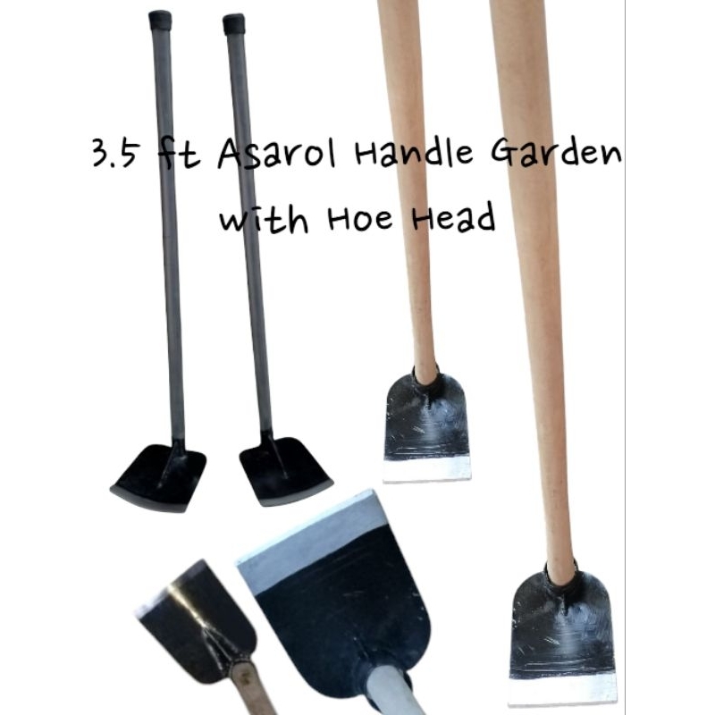 3.5 ft Garden Hoe Asarol Wooden Handle with (Small,Medium and Big Blade ...