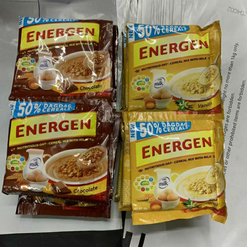 ENERGEN CENTRAL DRINK 40g X 10PACKS ( P115 ) chocolate and Vanilla ...