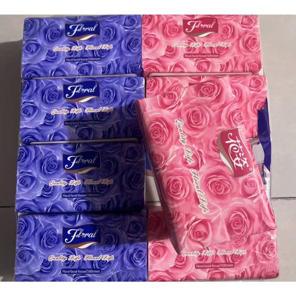 One Pack 8pcs 500sheets Flora Tissue Toilet Tissue bathroom Tissue ...