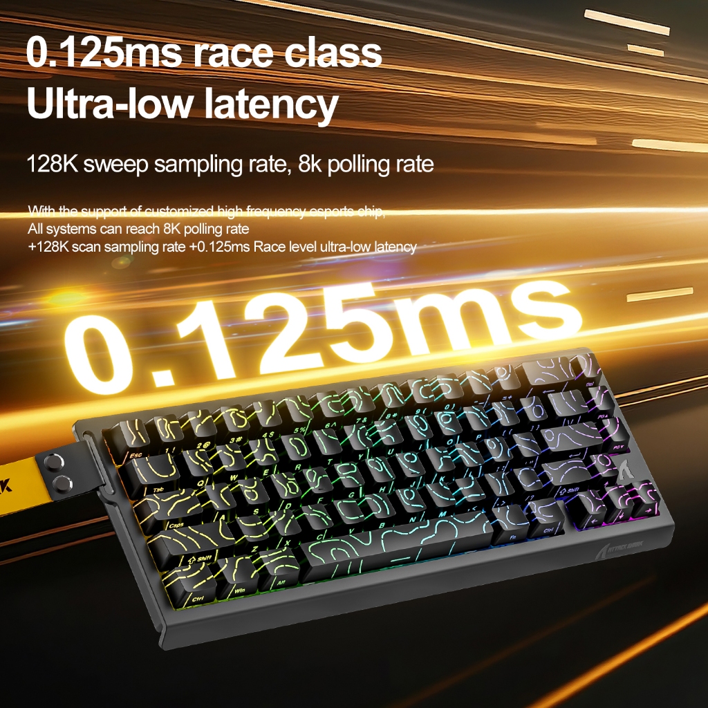 ATTACK SHARK X68HE E-sports magnetic axis keyboard with streamlined ...