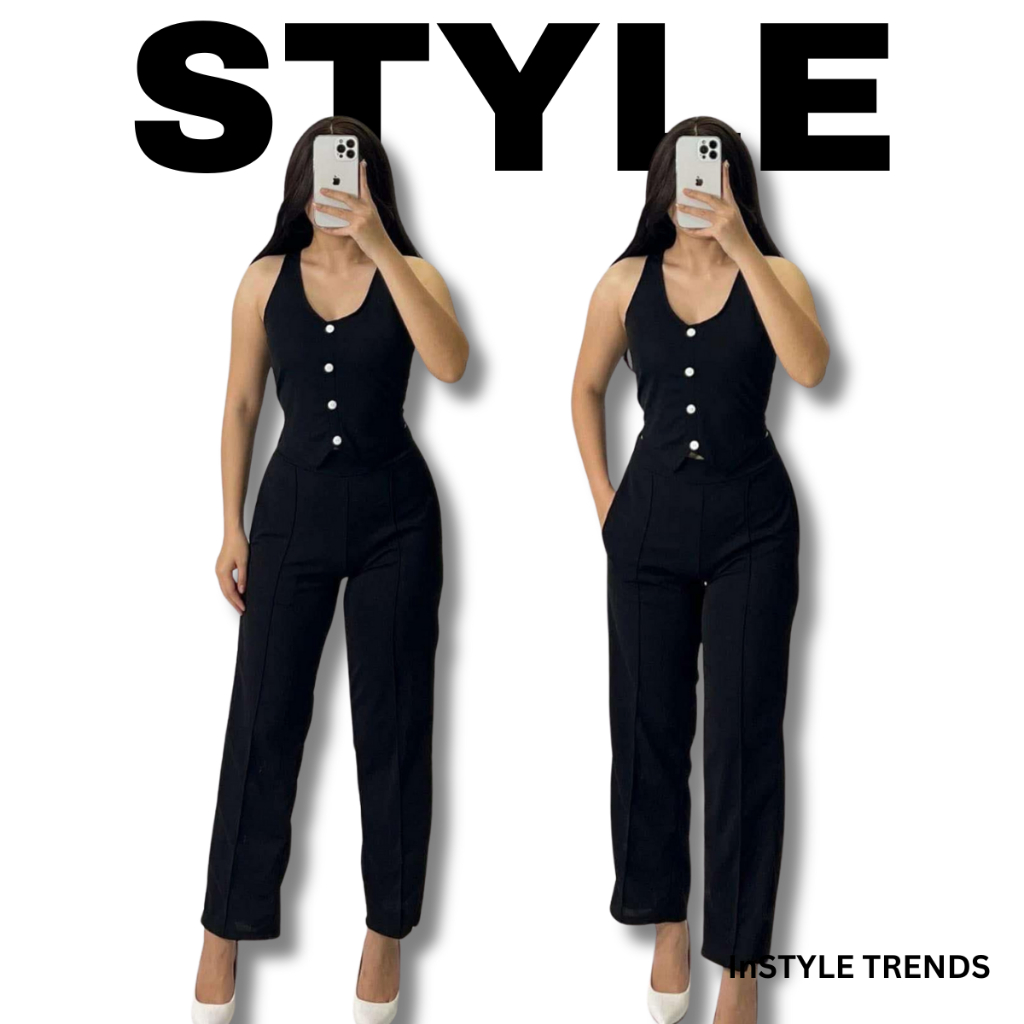 STYLE Korean Fashion Terno Set for Women | Vest Top & Pants with ...