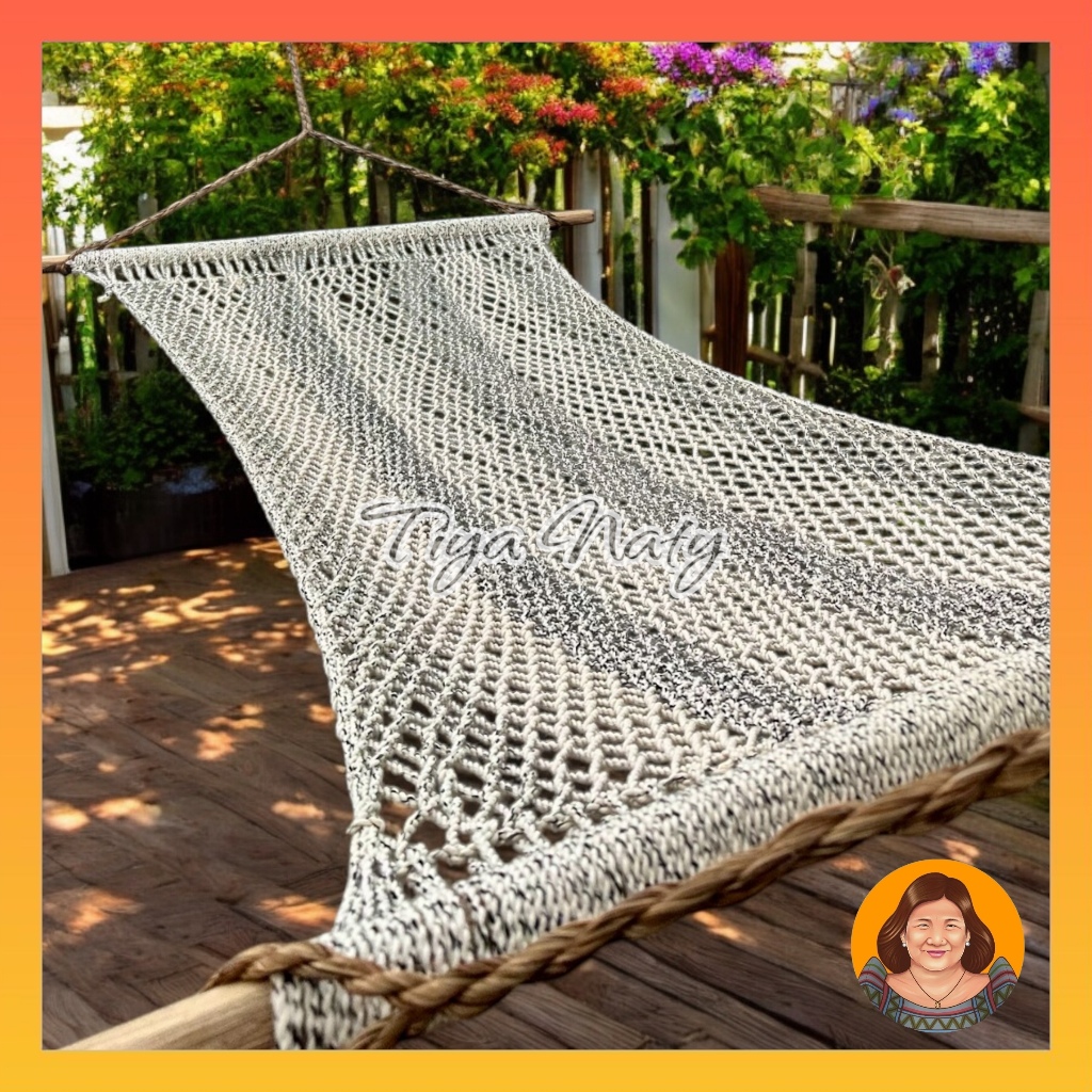 TIYA NATY Abaca Cotton Hammock Duyan 6ft long Camping Hiking Beach ...