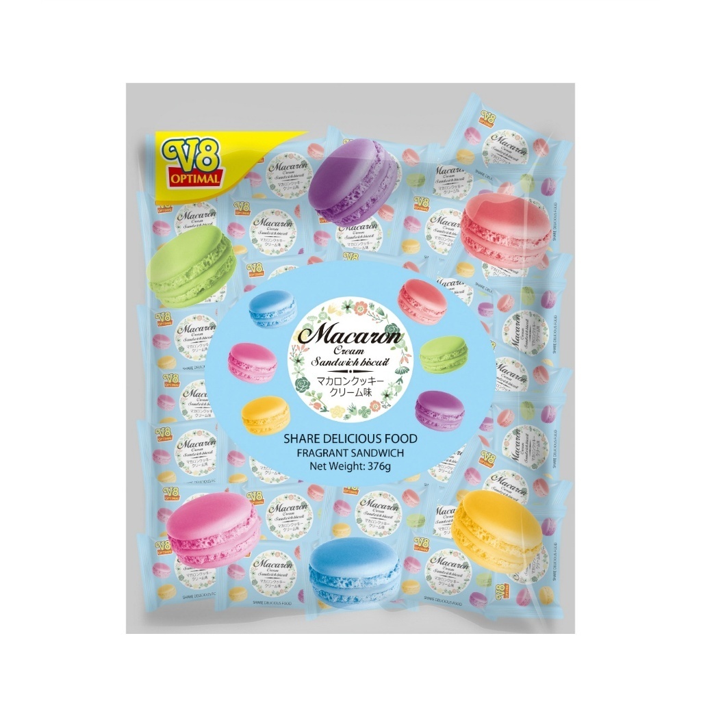 376g Macaron Cream Sandwich Biscuit ctr good | Shopee Philippines