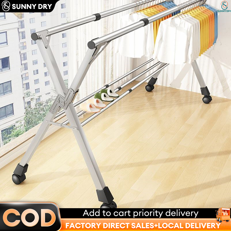 Drying Rack Stainless Steel Sampayan Clothes Rack Foldable Rustproof ...