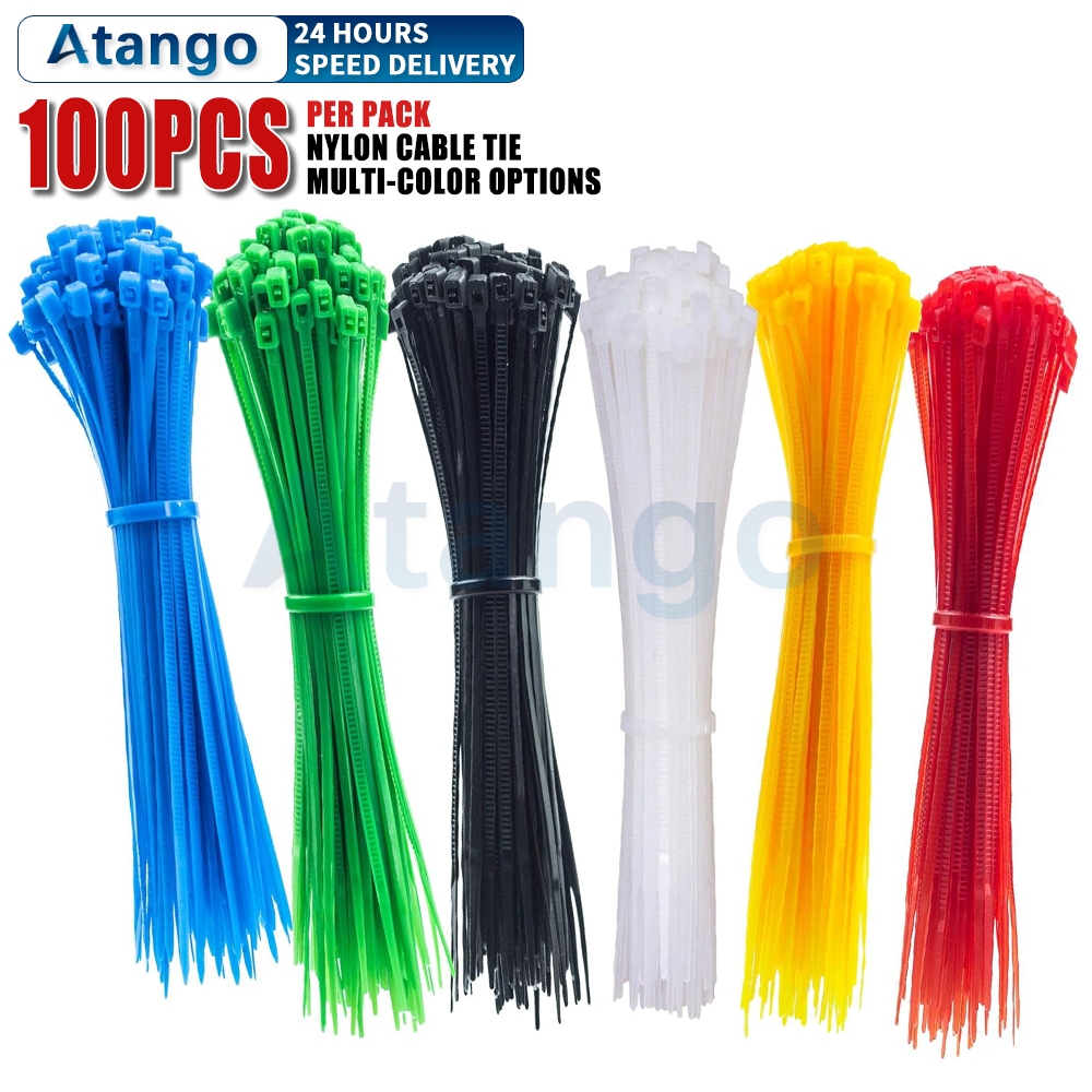 100PCS Multipurpose Nylon Cable Tie Adjustable Durable Self Locking Zip ...