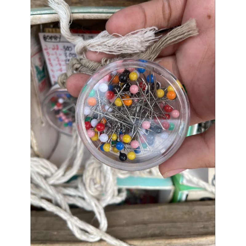 Dressmaker Pins With Head and Case / Aspili 1 1/2" 100pcs | Shopee ...