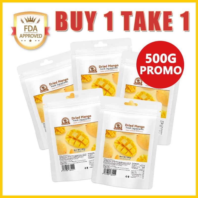 【Buy 1 Take 1】500g Dried Mango (Sweet) Dried Mangoes Natural Daily ...