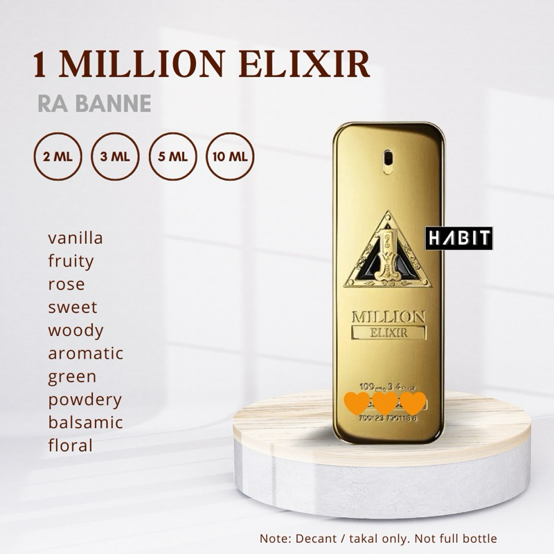 1 MILLION ELIXIR - R. Banne [Decant only] | Shopee Philippines