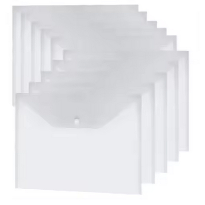 5pcs - Plastic envelope school supplies Plain Clear Plastic Envelope ...