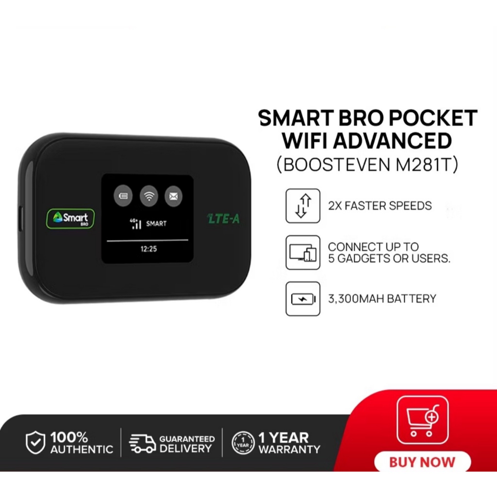 Smart Bro Prepaid LTE-A Pocket WiFi Advanced M281T | Shopee Philippines