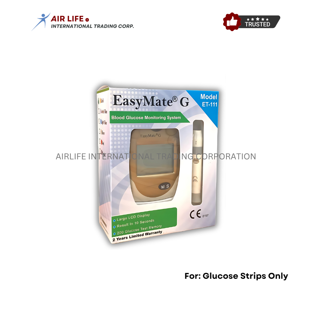 Easymate Glucometer - Glucose Monitoring System Complete Set - Original ...