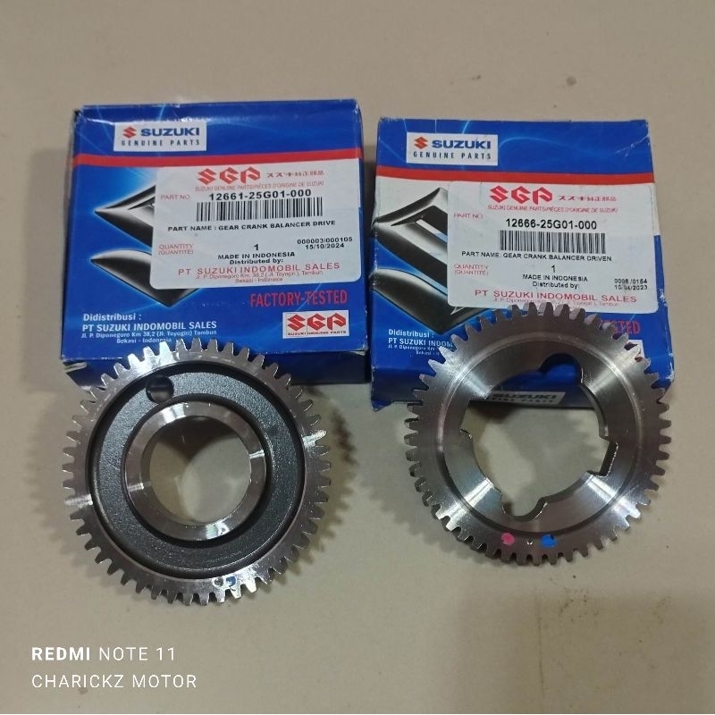 Gear, Crank balancer drive & driven RAIDER 150 carb type SGP | Shopee ...