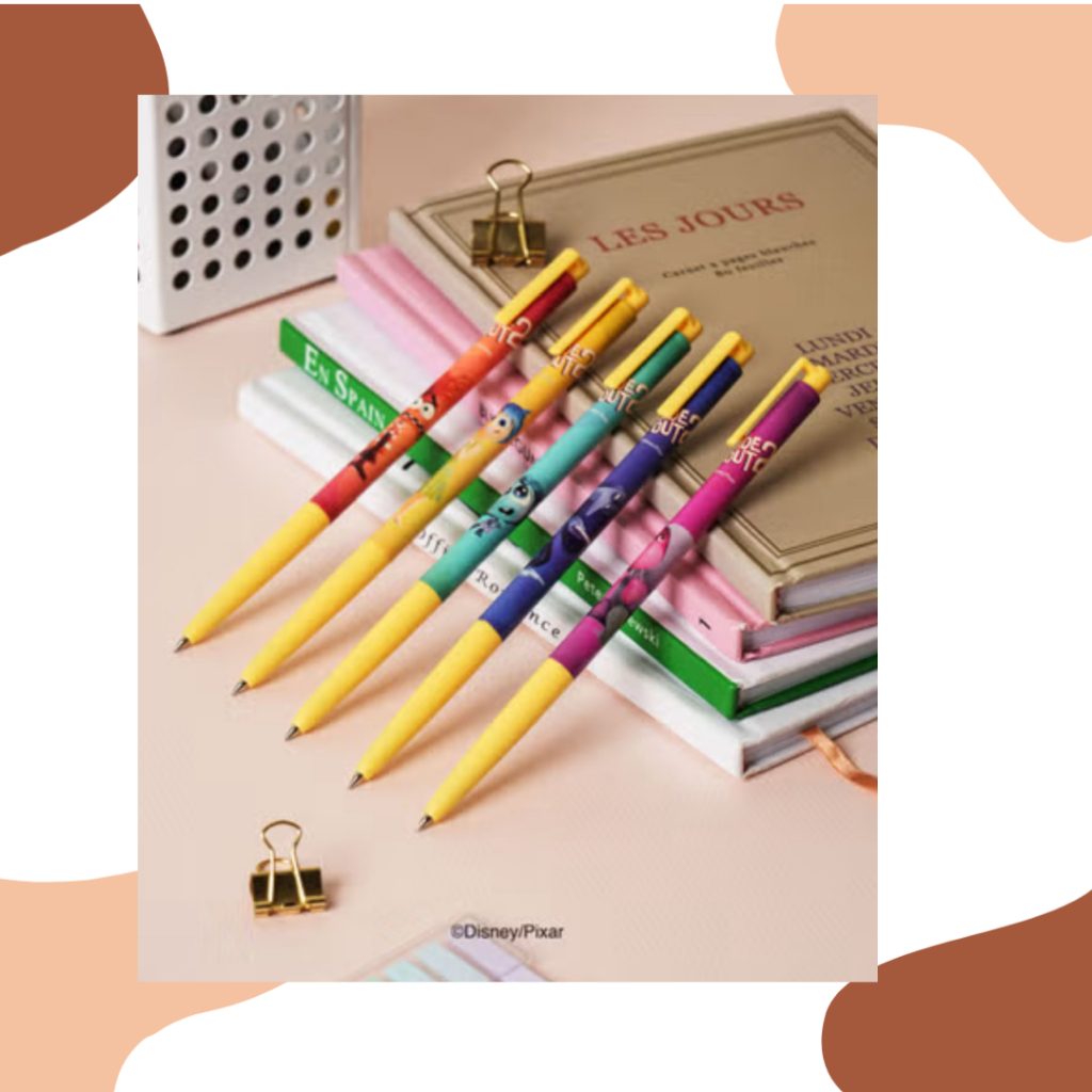 DAISO KOREA - Pixar Inside Out 2 Ballpoint Pen 5-Pack Set | Shopee ...