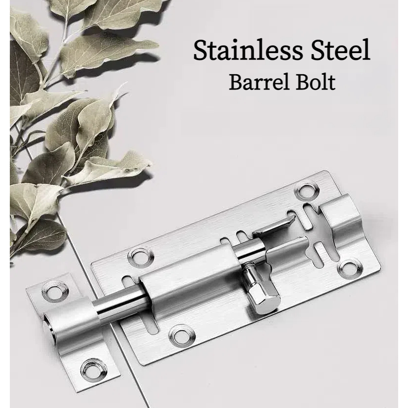 Stainless Steel Door Latch Bolt Gate Barrel Bolt 2'', 3'' ,4'' | Shopee ...