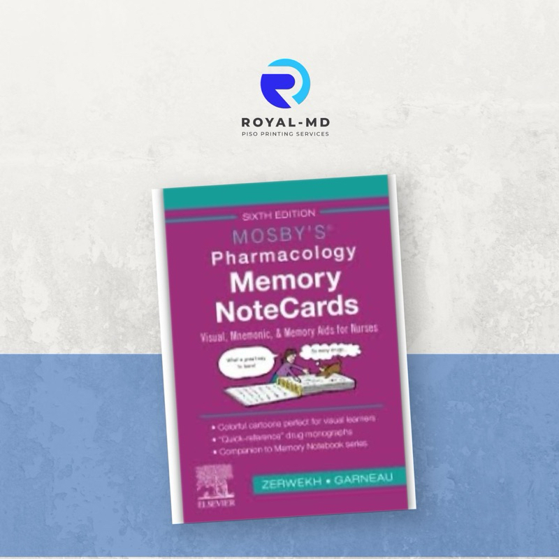 Mosby's Pharmacology Memory NoteCards Visual, Mnemonic for Nurses 6th ...