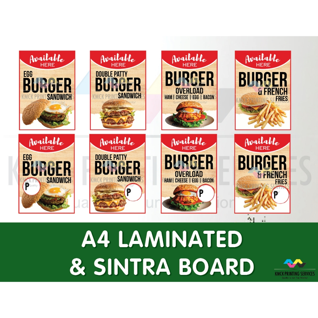 Food Signages Egg Burger Sandwich, Double Patty Burger | Burger ...