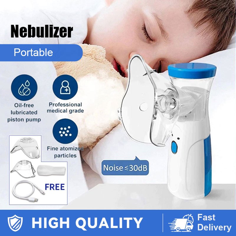 Portable Nebulizer Rechargeable Inhaler Ultrasonic Spray Nebulizer ...