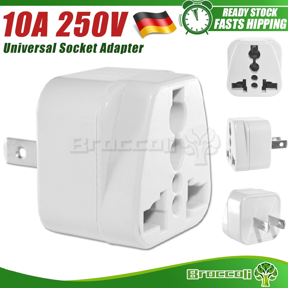 10A 250V Original Universal Socket Adapter Europe to US Plug Travel ...