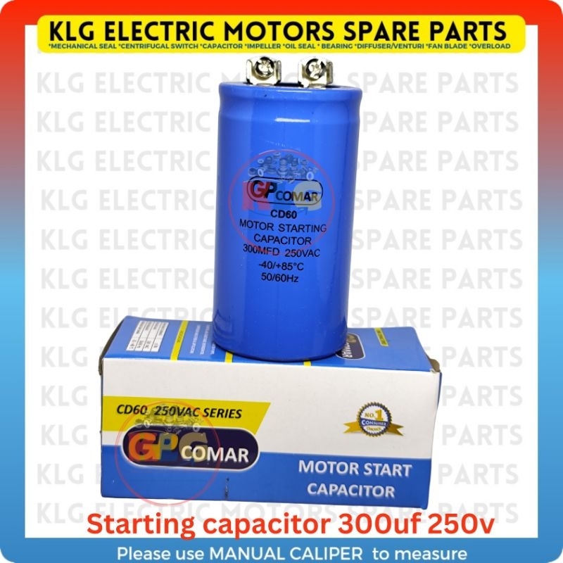 Starting capacitor 250uf 250v socket type | water pump parts | Shopee ...