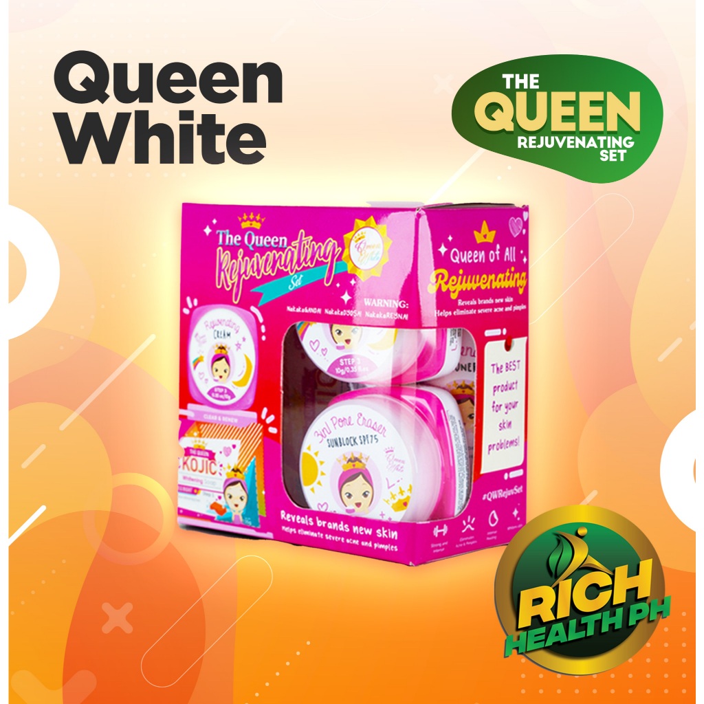 QUEEN WHITE - THE QUEEN REJUVENATING 4IN1 FACIAL SET | Shopee Philippines