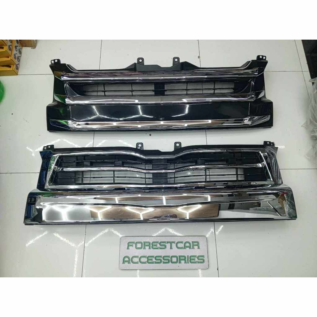 Hi ace Chrome Front Bumper Grill for Toyota Hiace GL Grandia 2014 to ...