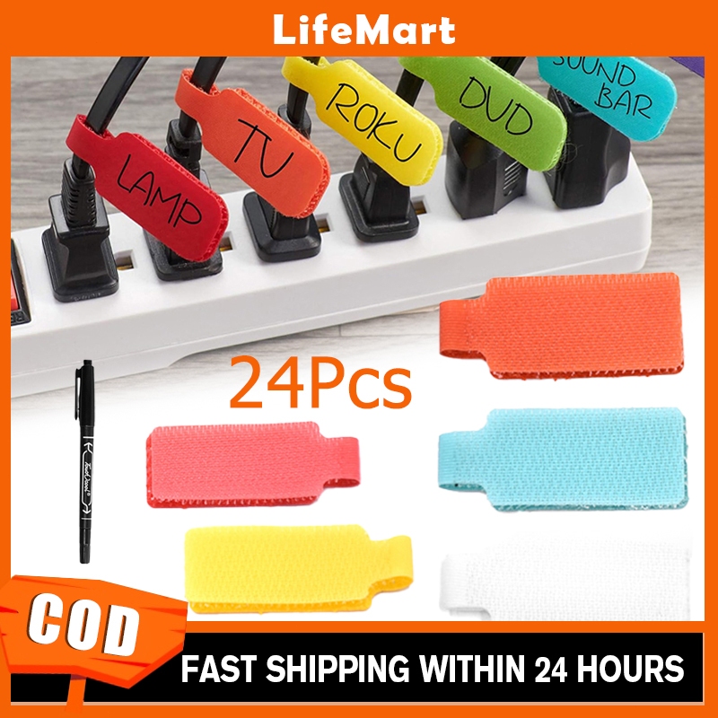 24Pcs Cable Labels Wire Labels Cable Tags Works Cord Identification ...