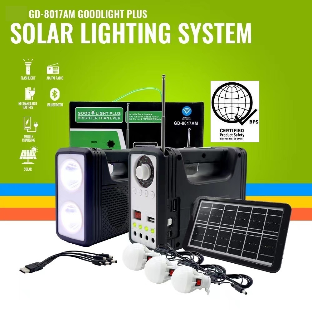 KUKU Solar Lighting System GD-8017/ GD-8018 / GD-17 / GD-8027BT / GD-8027S / GD-8017AM / GD-8020 ...