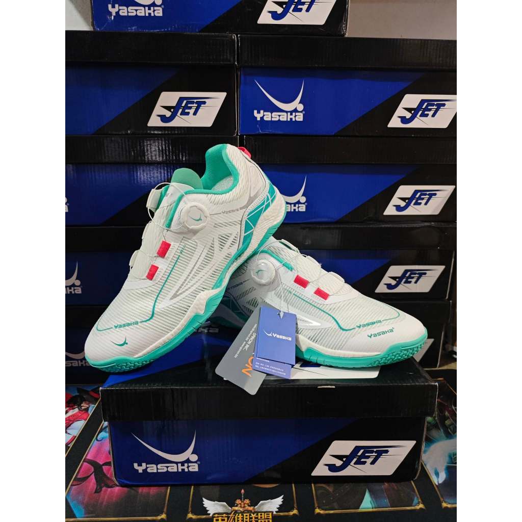 Yasaka Boa Jet Dragon Warrior White Green Gumsole Table Tennis Shoes ...