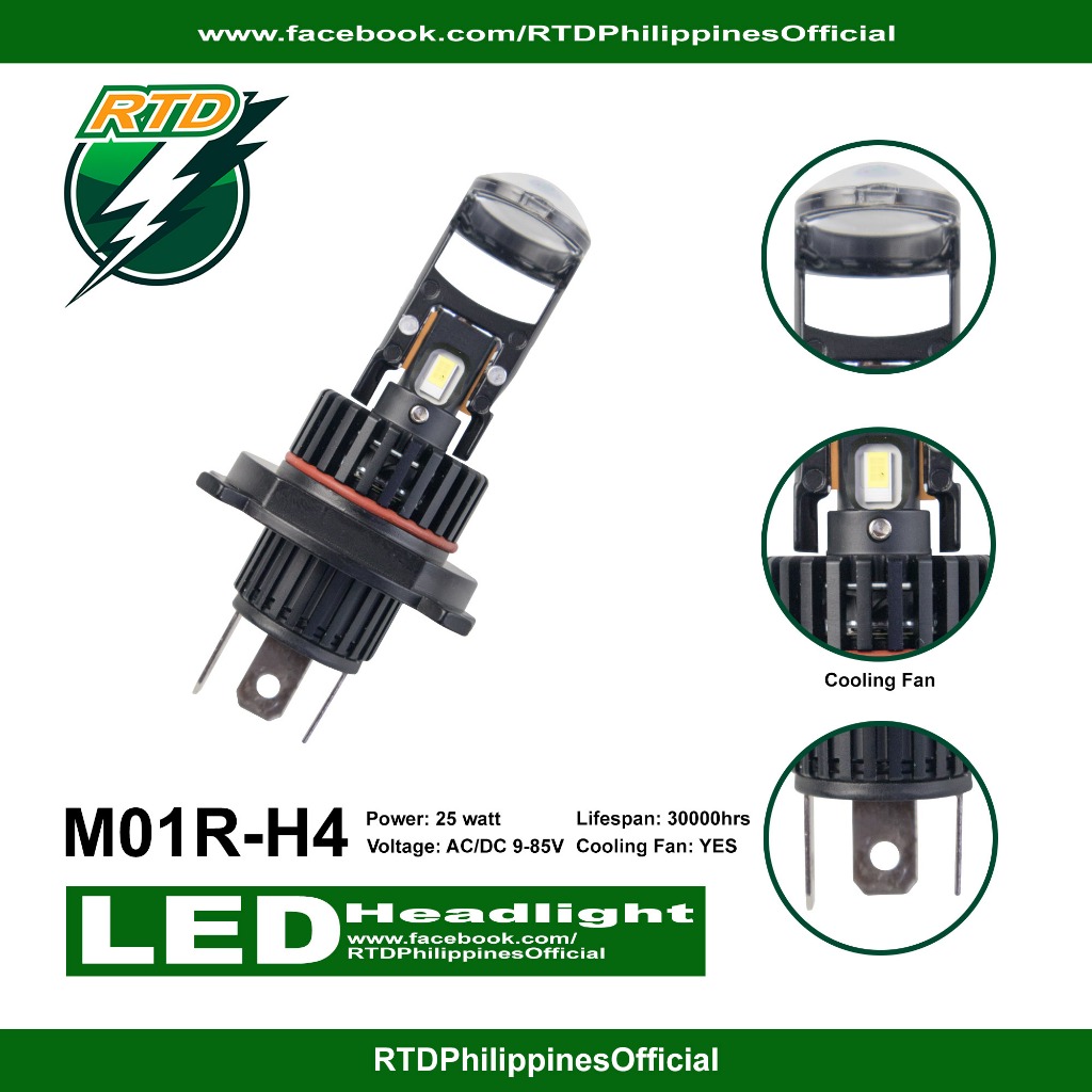 ORIGINAL RTD RAYTON LED HEADLIGHT M01R Mini Led Headlight Projector ...