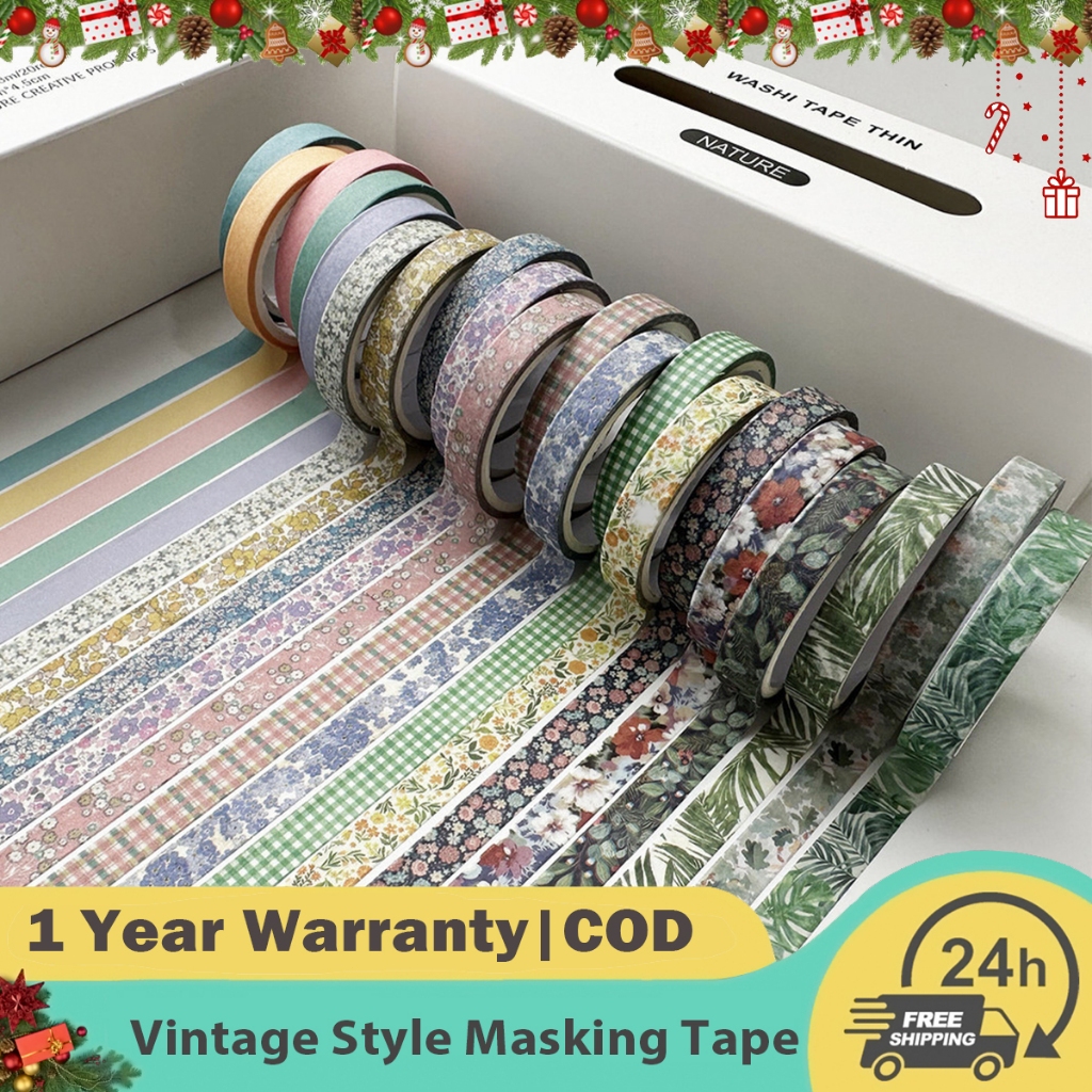 20 Rolls/Box Retro Handbook Tape Combination Fine Tape Handmade DIY ...