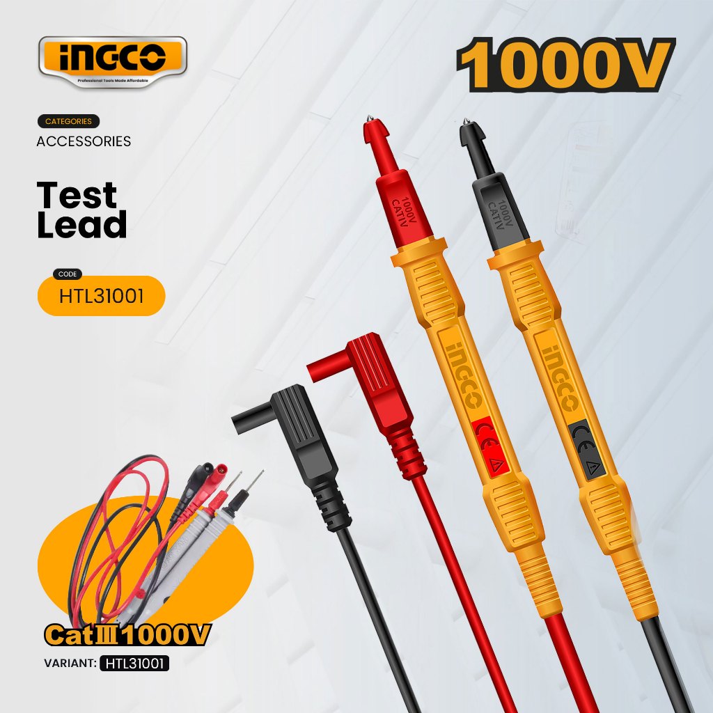 Ingco Multimeter Test Lead Probe Set 1000V Measuring Tool Accessories ...