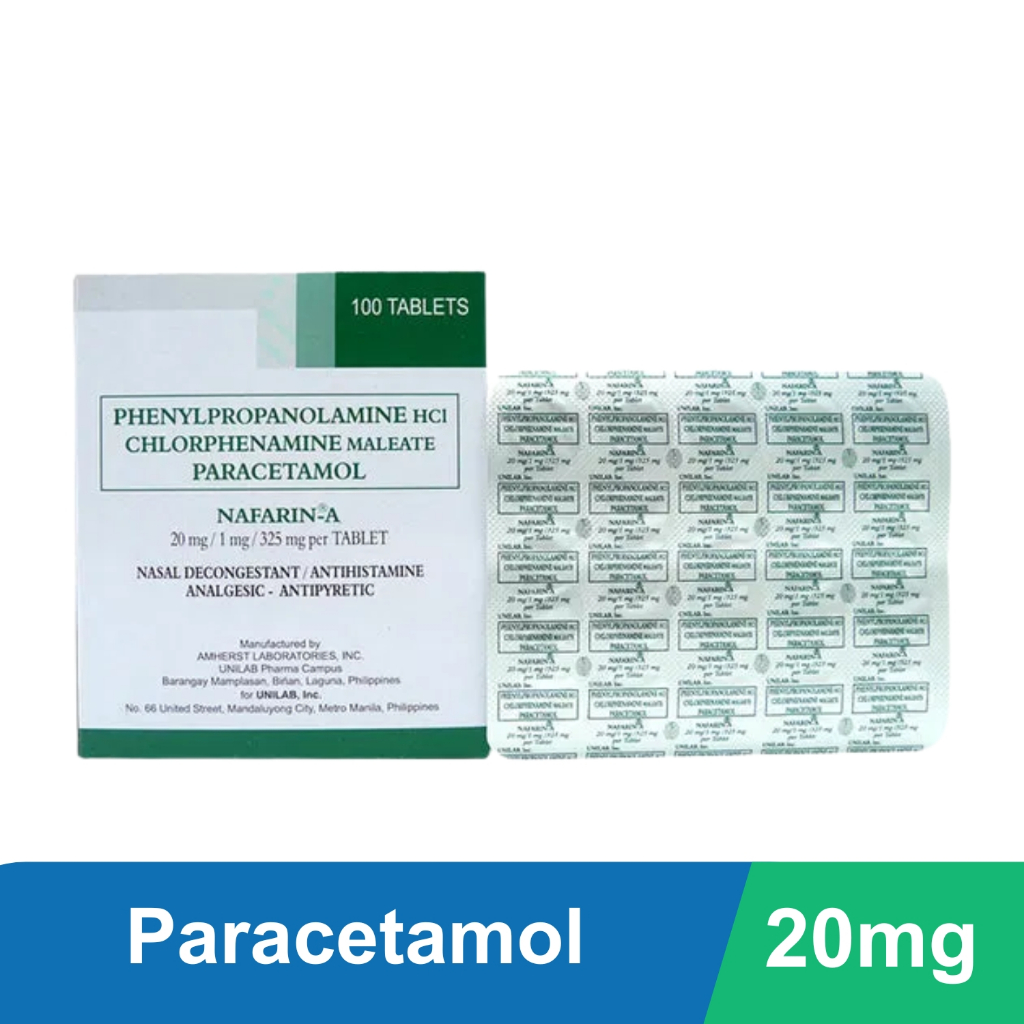Nafarin Tablet 1s (Phenylephrine HCI + Chlorphenamine Maleate + Paracetamol) | Shopee Philippines