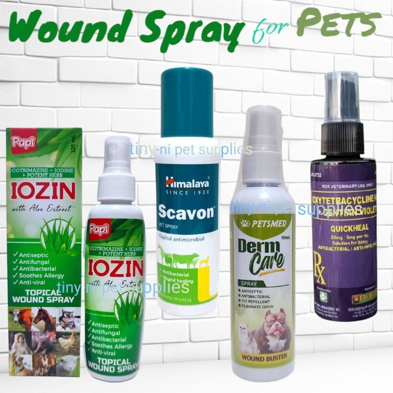 Wound Spray for Pet Dogs and Cats| Iozin-DermCare Wound Buster-Scavon ...