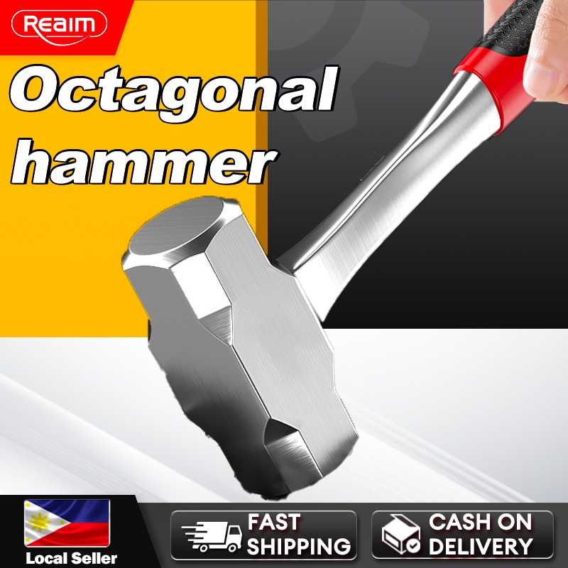 REAIM Octagonal Hammer Tools High Carbon Steel Hammer | Shopee Philippines