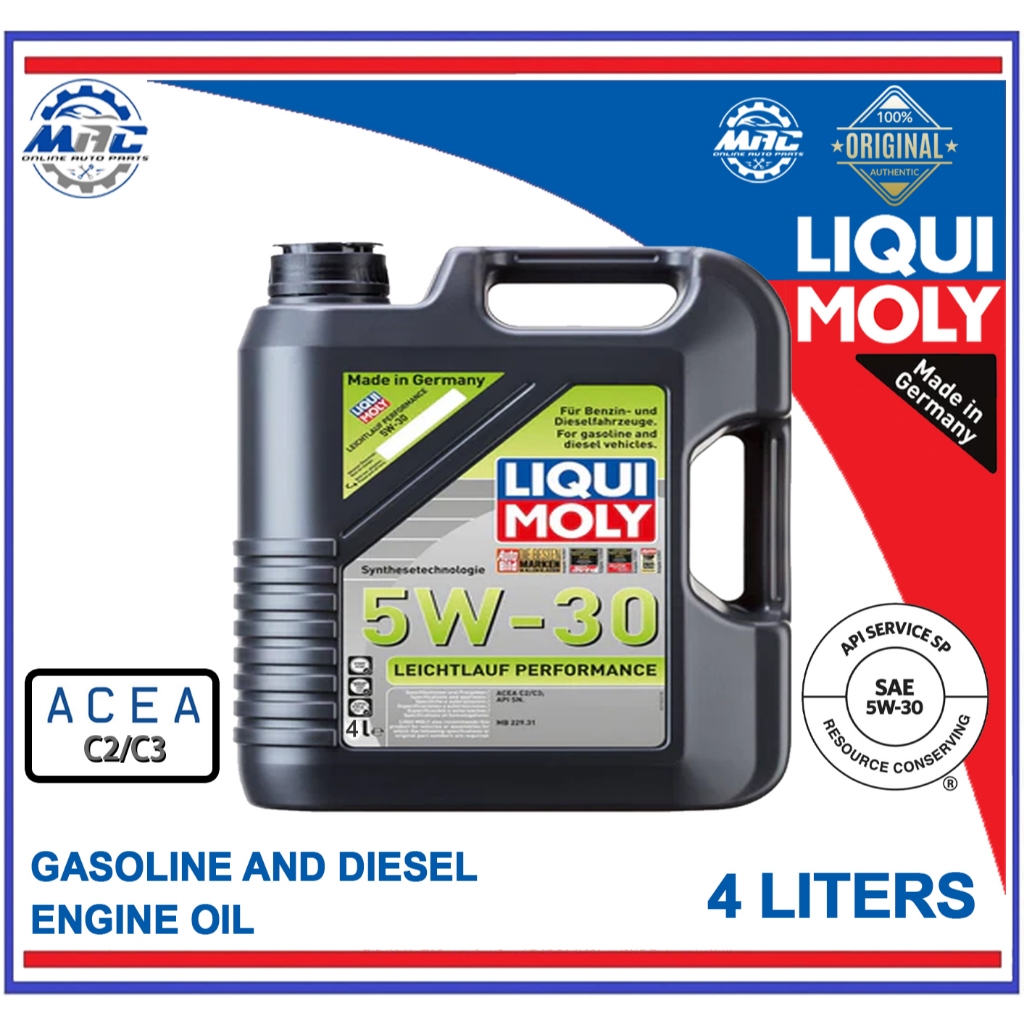 liqui moly leichtlauf performance 5W30 4 Liters FULLY SYNTHETIC GASOLINE AND DIESEL ENGINE OIL ...