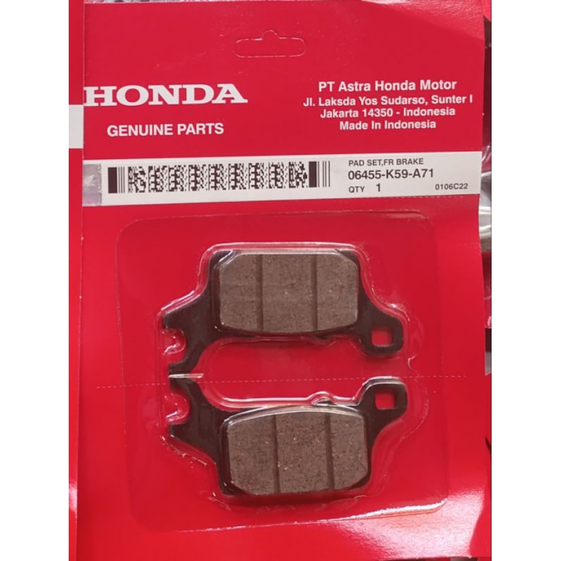 Brake Pad for Click 125i V1 V2 V3 /150 (Front)genuine Parts. | Shopee ...
