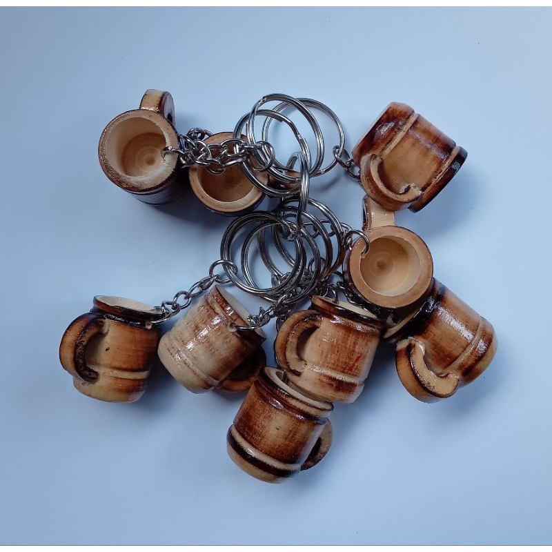 Mini Wooden Mug Keychains/ Souvenirs/ Baguio City | Shopee Philippines