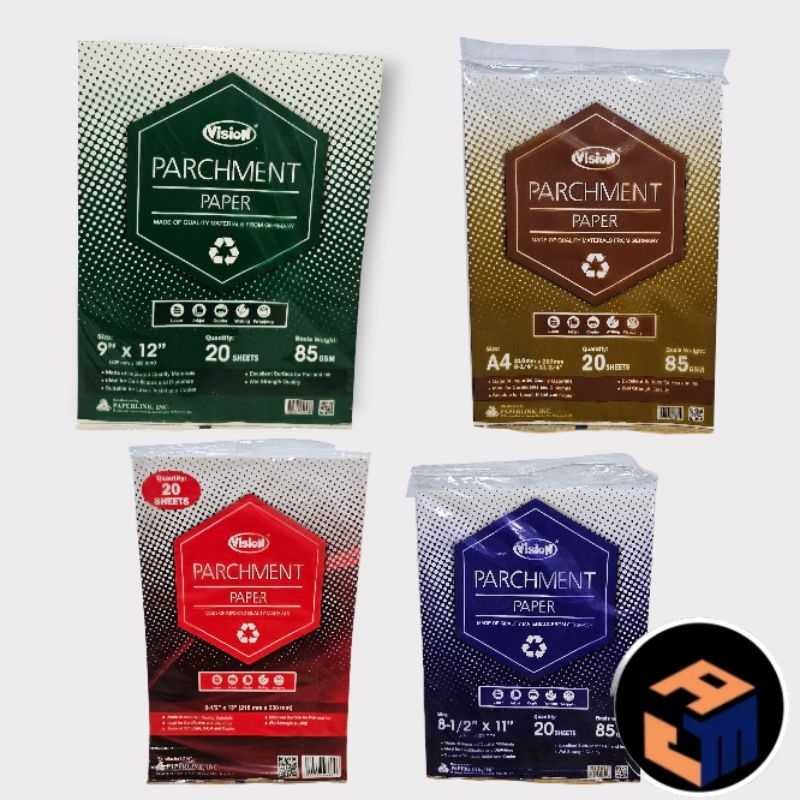 20 Sheets Vision Parchment Paper 85 Gsm | Shopee Philippines