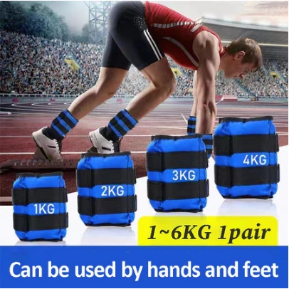 (1Pair) Set Leg Ankle Weights 1~6KG Wrist Iron For Adjustable Strength ...