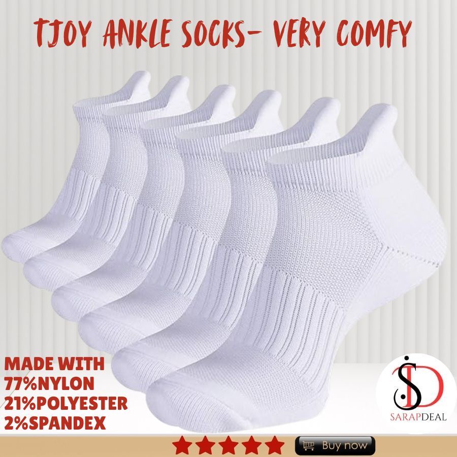 TJOY Ankle Athletic Socks Women, Performance Sports Running Socks Low ...