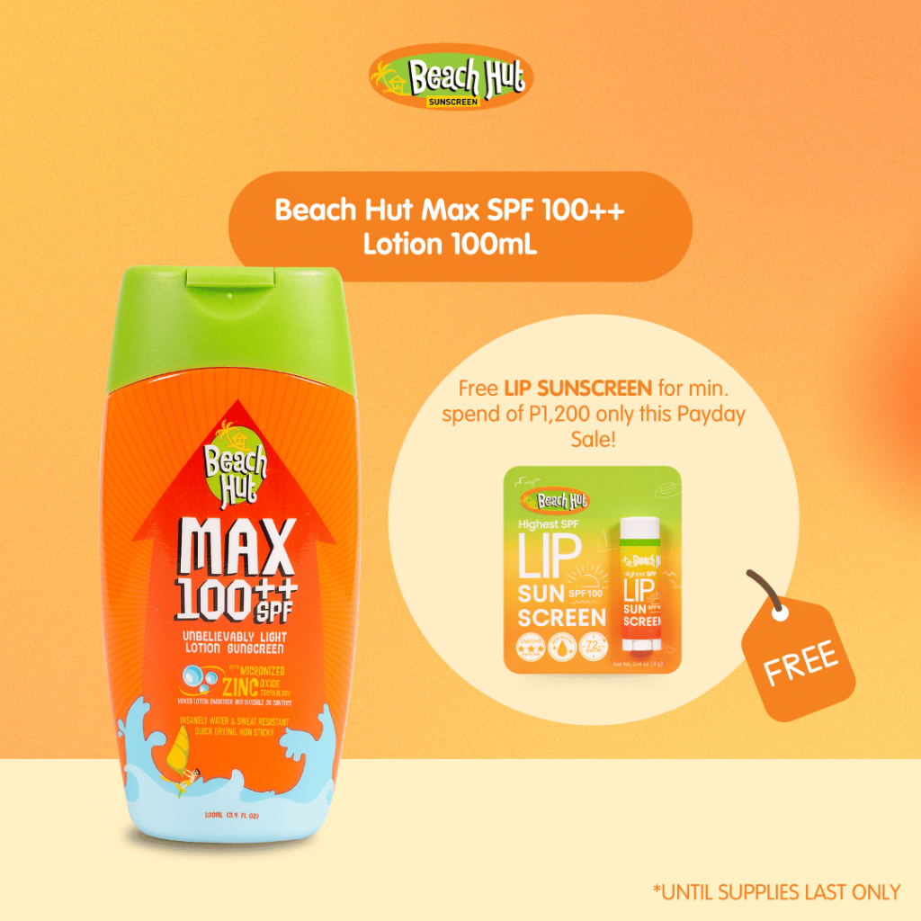 Beach Hut Sunblock MAX SPF 100 ++ Sunscreen Body Lotion 100mL | Shopee ...