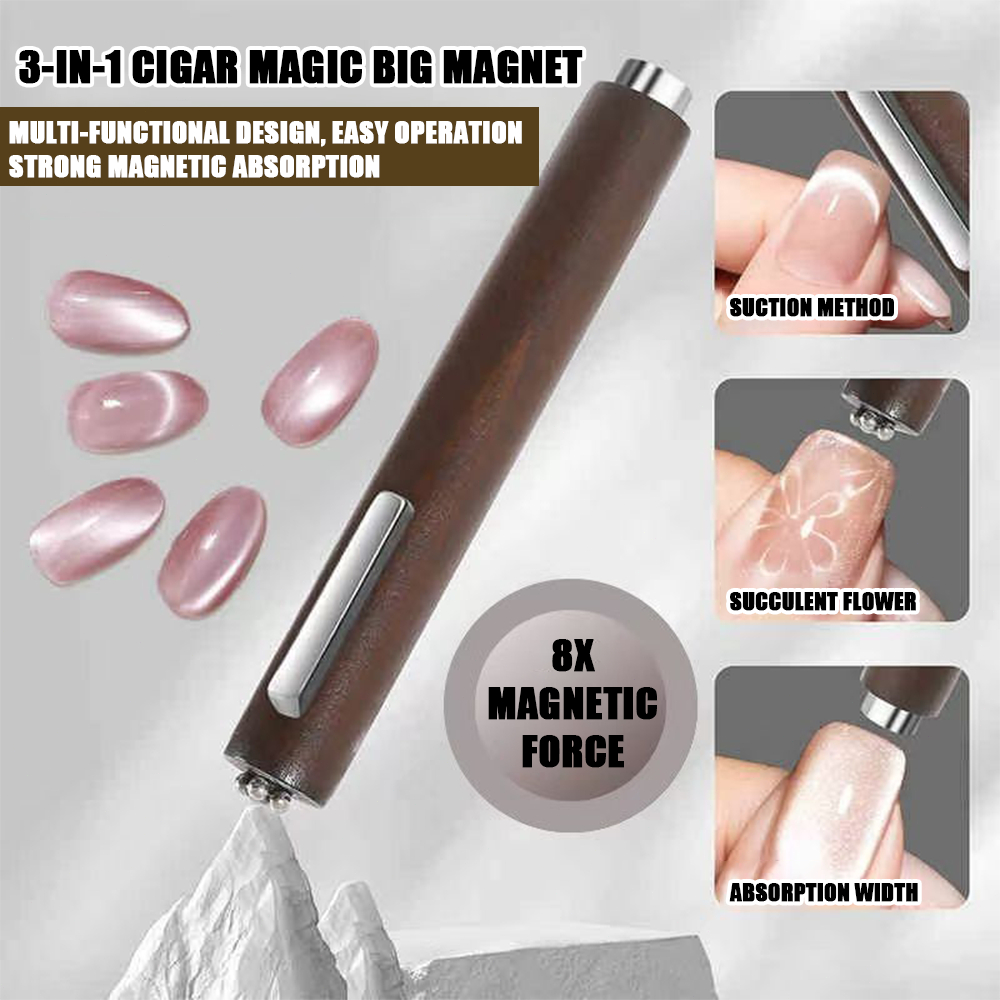 3 In 1 Multi Functional Nail Art Magnet Nail Cat Magnetic Stick For UV ...